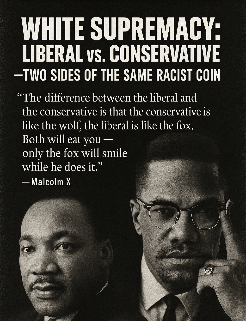 White Supremacy: Liberal vs. Conservative — Two Sides of the Same ...